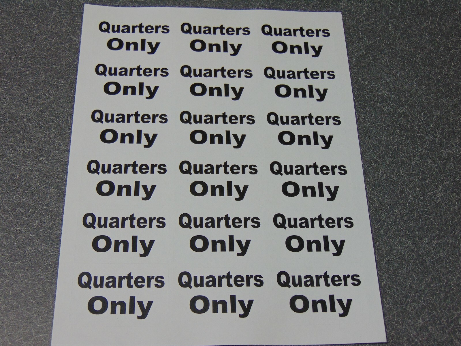 18 New "Quarters Only" Sticker. Arcade, Skee Ball, Gambling, Quarter ...