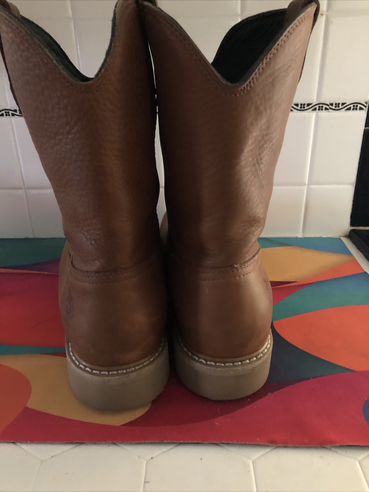 GEORGIA BOOT WEDGE STEEL TOE PULLON WELLINGTON WORK BOOTS G5353 US Men ...