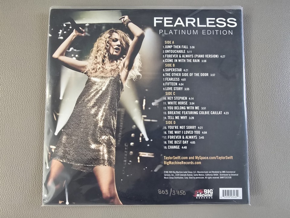 Taylor Swift Fearless RSD Crystal Clear Gold Vinyl 2LP 803/3750 | eBay