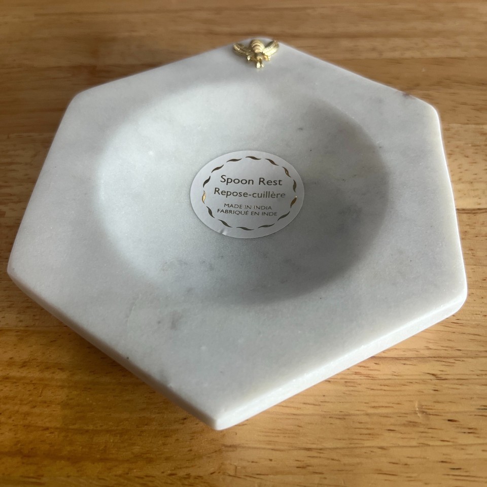 Marble Spoon Rest With Golden Bee Detail Aphrodite Kitchen Luxury For ...