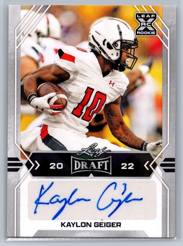 Kaylon Geiger 2022 Leaf Draft Rookie Auto #BA-KG2 | eBay