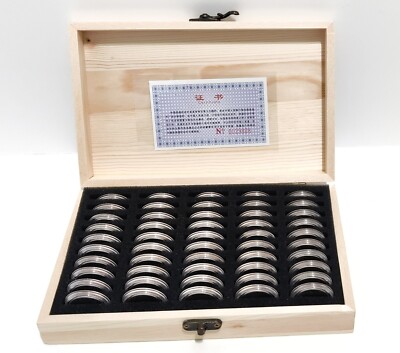 Chinese-themed coin collection box with 50 commemorative, sealed U.S ...
