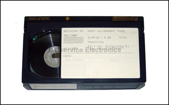 Sony CR2-1B ntsc SP Betacam tracking VTR align tape pn 896009601 for ...