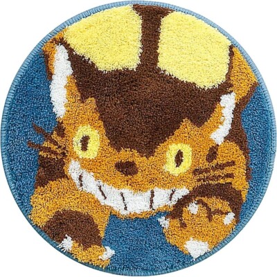CAT BUS Mat Rug 38cm 11.8" Round My Neighbor Totoro Nekko-Bus Ghibli ...