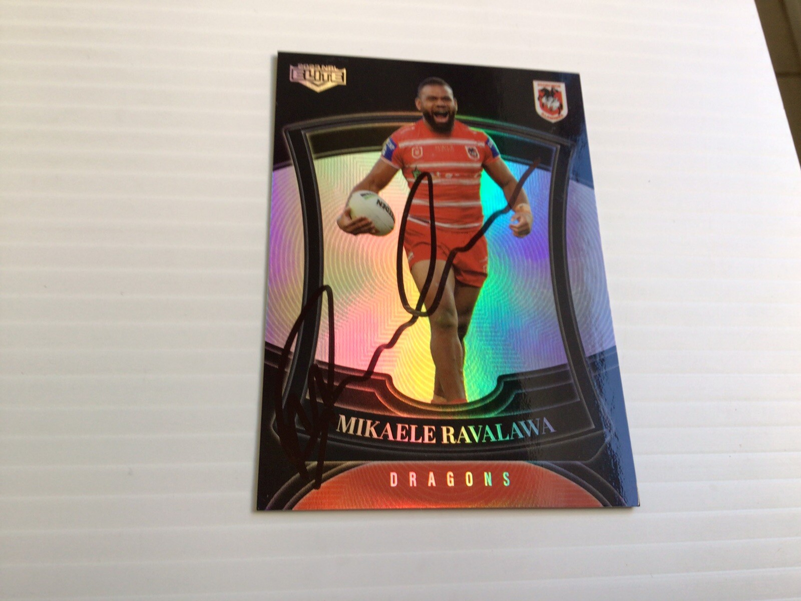 Mikaele Ravalawa St George Illawarra Dragons 2023 Pearl Parallel Signed ...