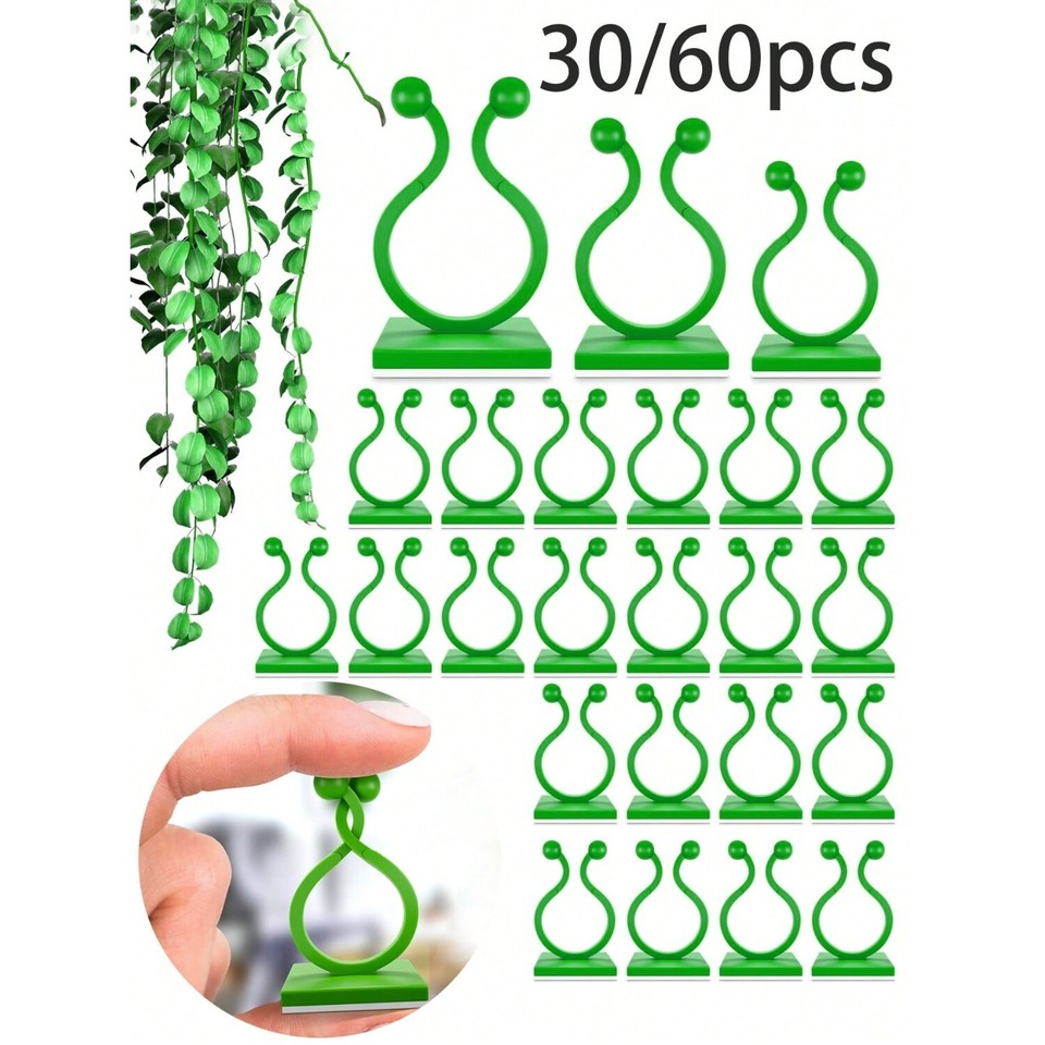 60pcs Invisible Plant Clips Vine Climbing Wall Hook Support Stake Fixt ...