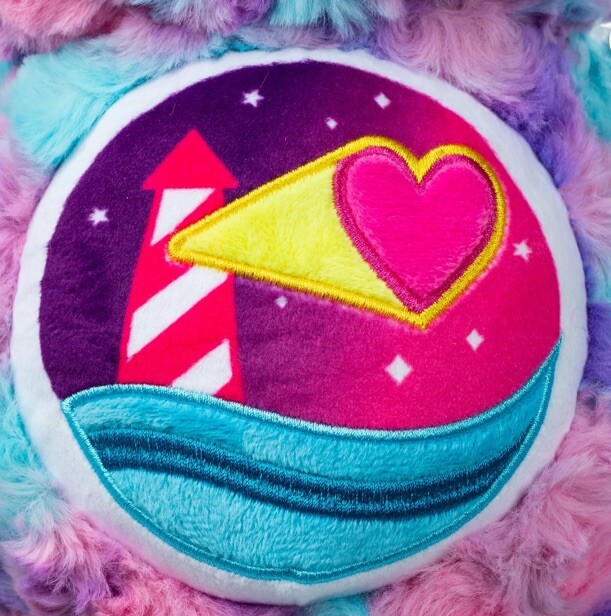 COLOR SPLASH Care Bears LOVESHINE BEAR 14" Plush Lighthouse Belly Badge ...