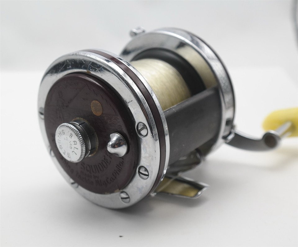 Vtg PENN Squidder Jr 146 fishing reel w/ Newell bars & Spool USA | eBay