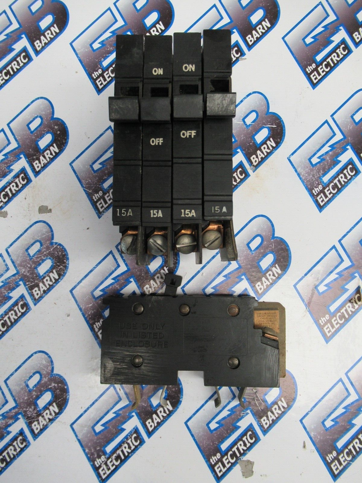 CH Square D XO115 Vintage Breaker (LOT OF 5) 15 Amp 120 Volt 1P Plug In ...