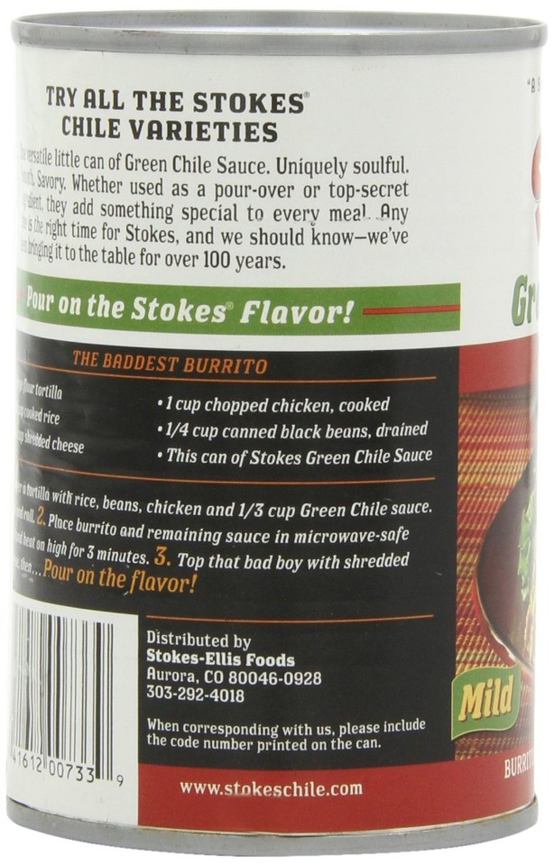 Stokes Green Chile Sauce with Pork 15 Ounce | eBay