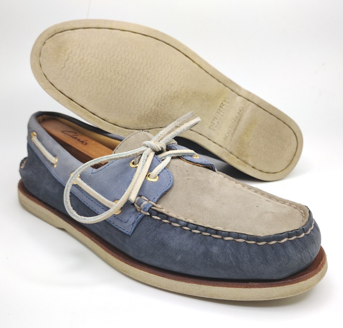 Sperry Gold Cup AO Navy/Reef/Ivory Leather 2-Eye Lace… - Gem
