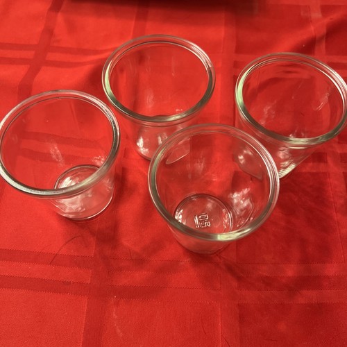 Set Of 4 Small Clear Glass Cups 5oz | eBay