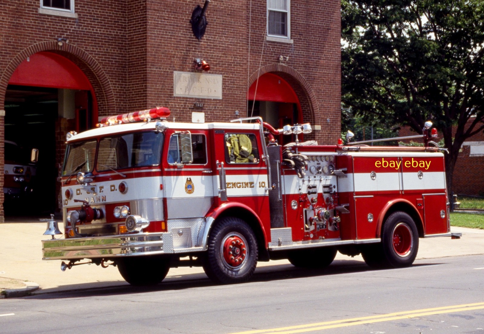 FIRE APPARATUS SLIDE WASHINGTON DC ENGINE 10 1983 HAHN | eBay