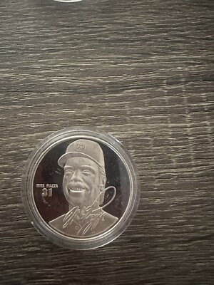 Highland Mint MLB Mike Piazza 1 oz .999 Fine Silver Round | eBay