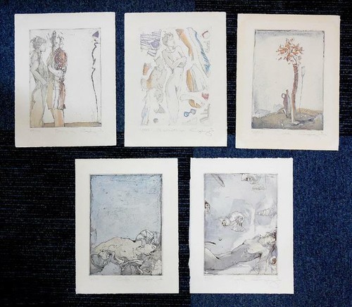 JURGEN GORG 5PRINTS ORIGINAL ETCHING EACH SIGNED and EACH NUMBERED ...