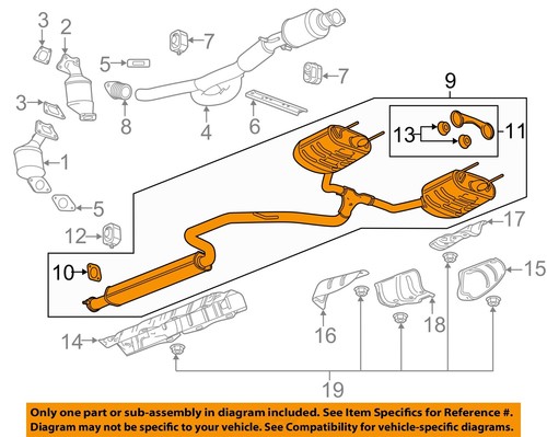 Chevrolet GM OEM 14-18 Impala 3.6L-V6-Exhaust System-Muffler Tail Pipe ...
