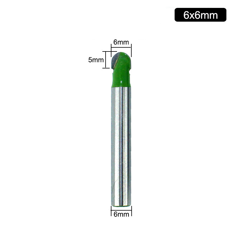 6mm Shank Core Box Router Bit Round Nose Cove Box Woodworking Cutter ...