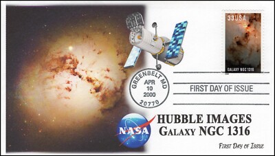 AO-3388, 2000, Hubble Images, First Day Cover, Add-on Cachet, Galaxy ...