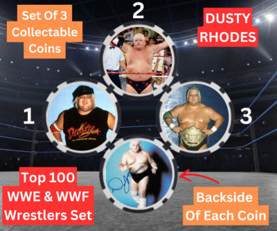 DUSTY RHODES - TOP 100 WWE & WWF WRESTLERS SET - COIN SET - SIGNED | eBay
