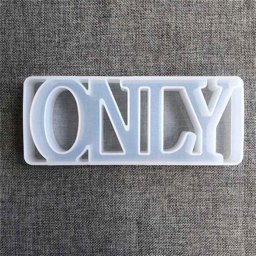 ONLY Word Shaped Mold Epoxy Resin Silicone Mold DIY Table Ornament Tool ...