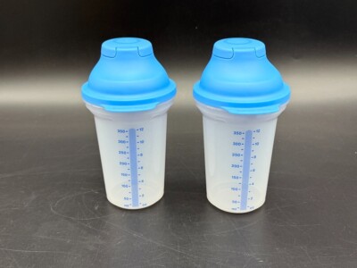 2 Tupperware Quick Shake 15 oz 450ml Smoothie Drink Dressing Shakers ...