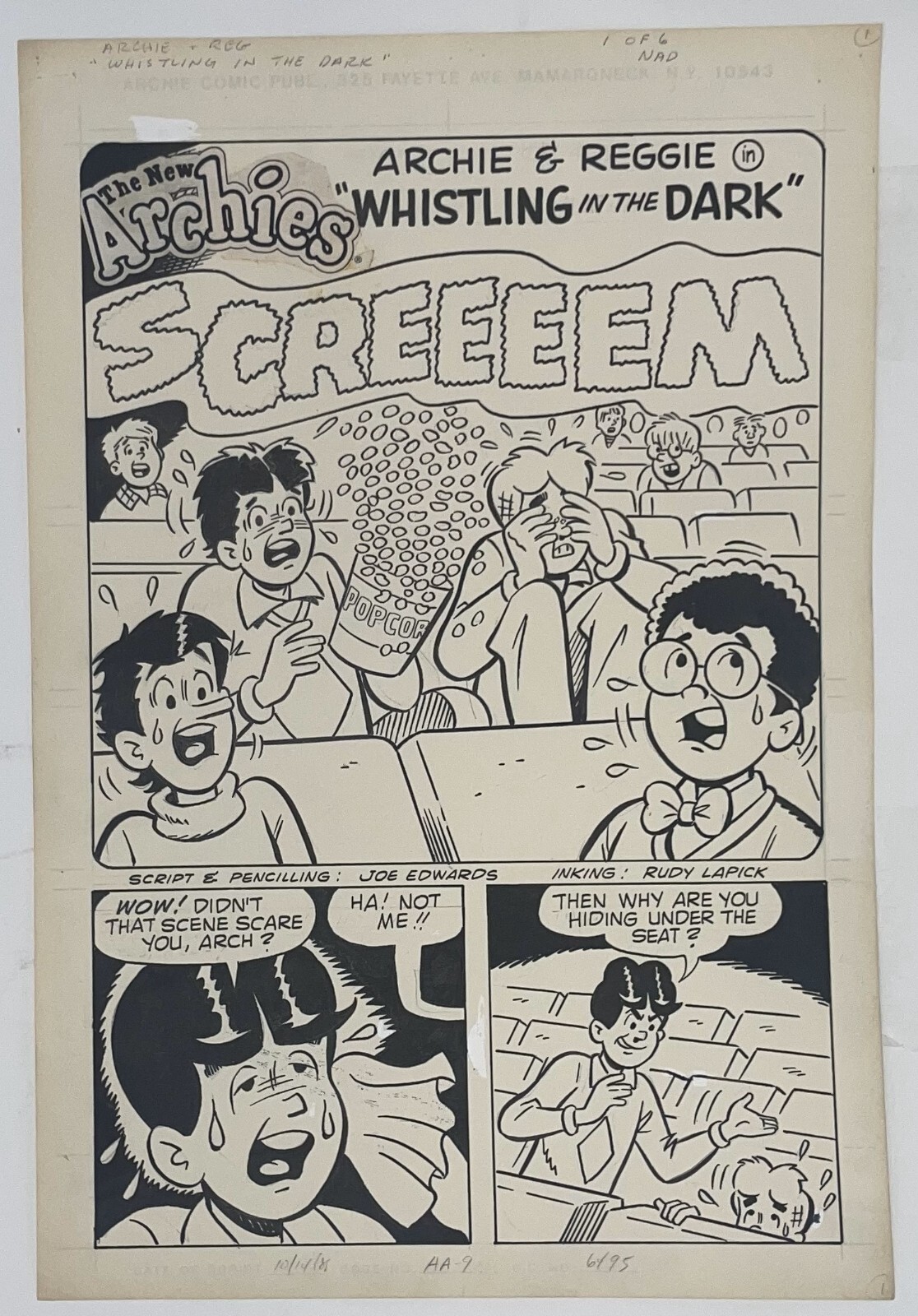 The New Archies Comic Art - Archie & Reggie in "Whistling in the Dark ...