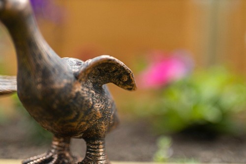 Duck Garden Ornament Family Ducklings Outdoor Decor Bronze Effect Xmas ...