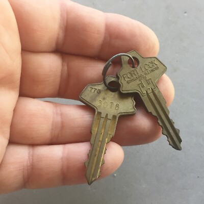Vintage Key Lot 2 Fort Lock Castle Brass #3078 Matched Pair | eBay