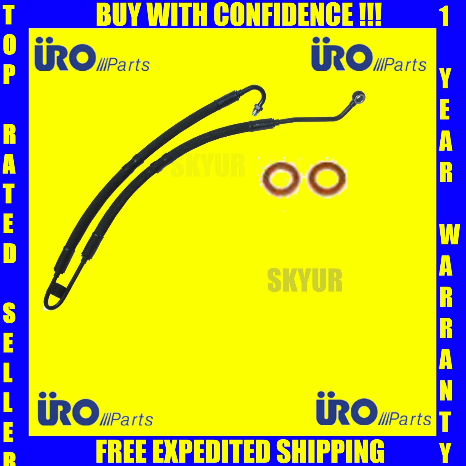 BMW Power Steering Pressure Hose With Gasket Rings 01-06 BMW X5 URO ...