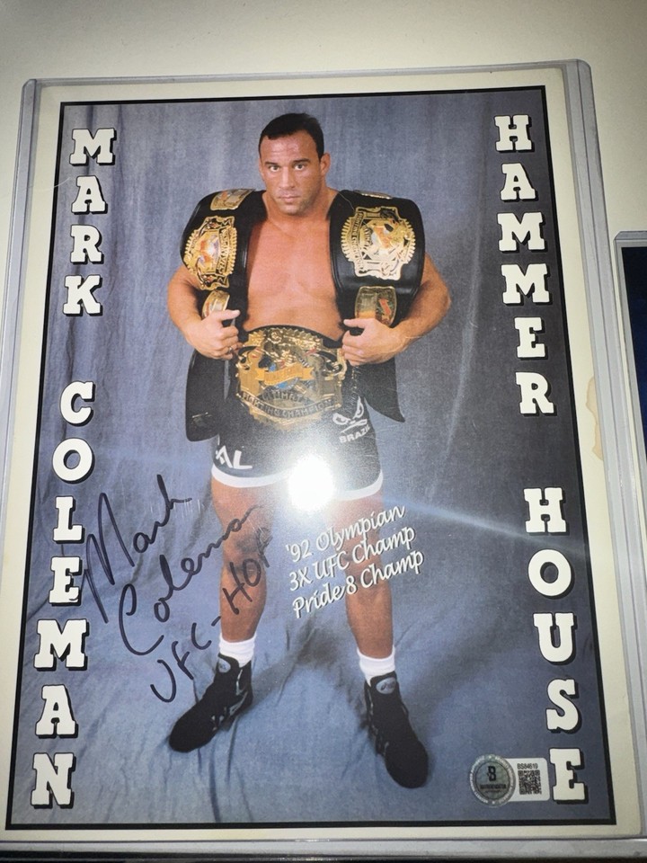 Early UFC Autographs Lot - Mark Coleman and Dan Severn Signed Photos ...