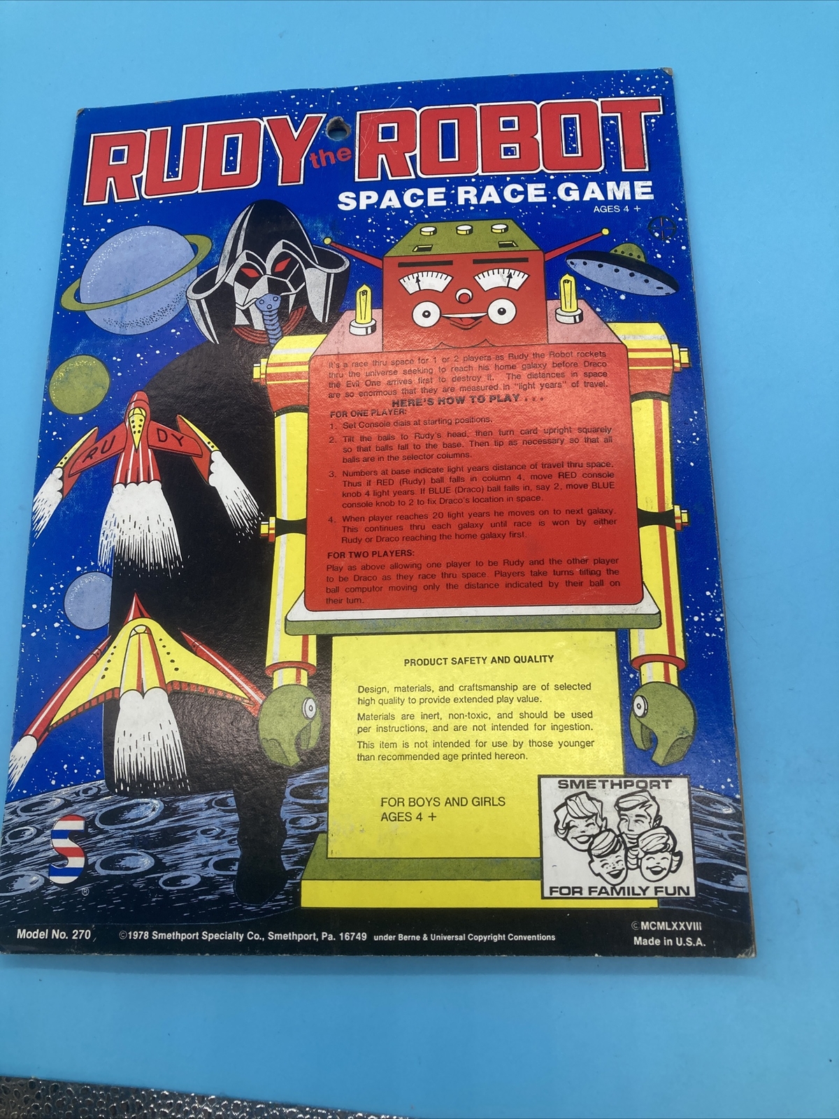 Rudy The Robot Space Race Game | eBay