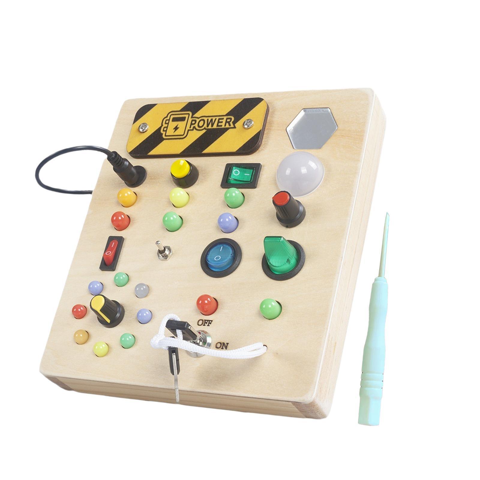 Wooden LED Busy Board Teaching Prop Sensory Toy for Ages 3 | eBay