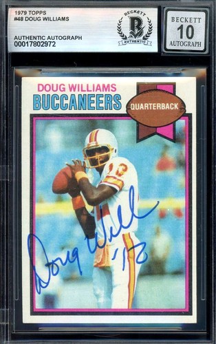 Doug Williams Gem Mint 10 Beckett BAS Signed 1979 Topps Rookie ...