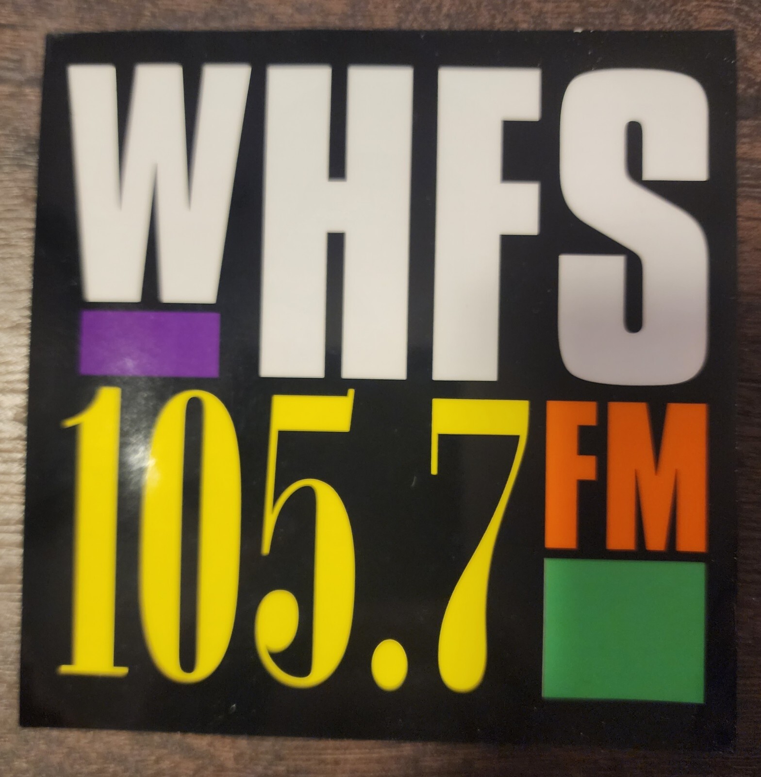 WHFS 105.7 FM Radio Station Window Decal (Home Of HFS Festival) | eBay