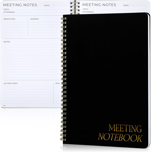 Simplified Meeting Notebook For Work Organization - Easily Take Notes ...
