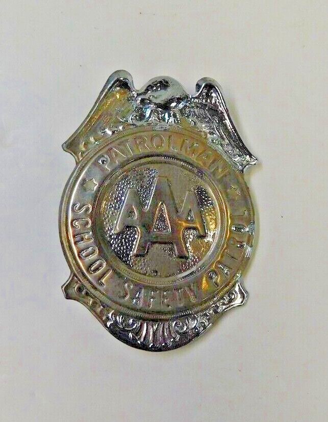VINTAGE AAA SCHOOL SAFETY PATROL BADGE, PATROLMAN MADE BY GRAMMES ...