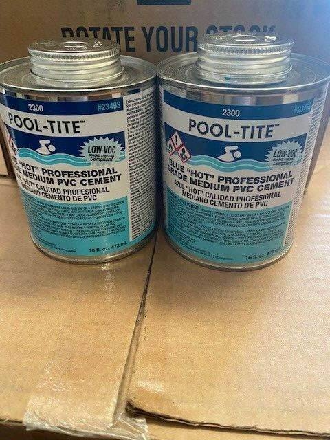 (2 Pack) POOL-TITE 2346S MEDIUM HOT LOW VOC PVC CEMENT, 16 OZ EA | eBay
