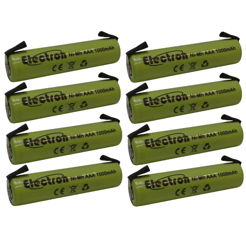 8 BATTERIA NI-MH RICARICABILE 1,2V 1000MAH AAA MINI STILO A SALDARE ...