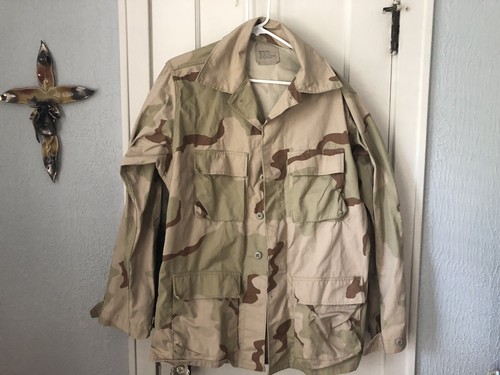US Army BDU Jacket /Shirt Desert Camo M/L Preowned VGC No Patches /no ...