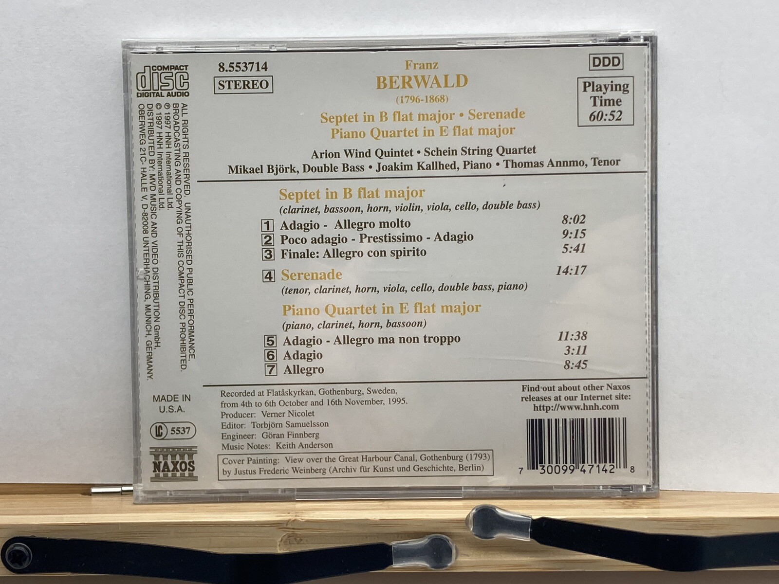 BERWALD: SEPTET IN B FLAT MAJOR; SERENADE; PIANO QUARTET IN E FLAT ...