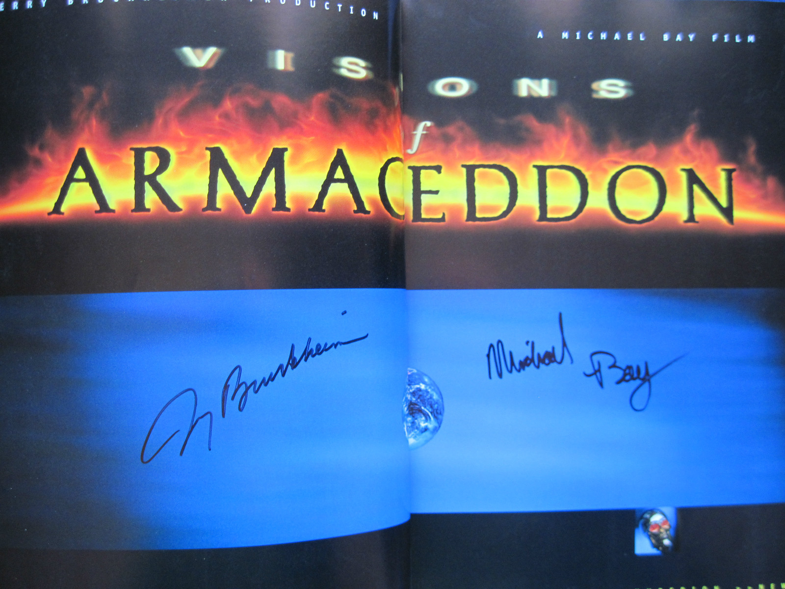 MAKING OF ARMAGEDDON FILM BOOK - SIGNED by MICHAEL BAY & JERRY ...
