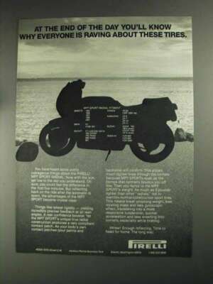 1991 Pirelli MP7 Sport Radial Tire Ad - At End of Day | eBay