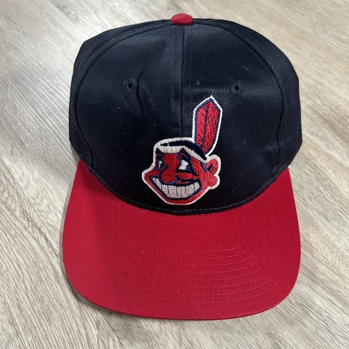 Vintage Cleveland Indians Hat Snapback MLB Baseball Twins Blue Red Cap ...