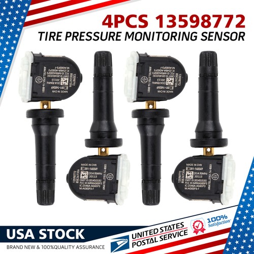 (4)Genuine TPMS Tire Pressure Monitoring Sensor 13598772 For GM Chevy ...