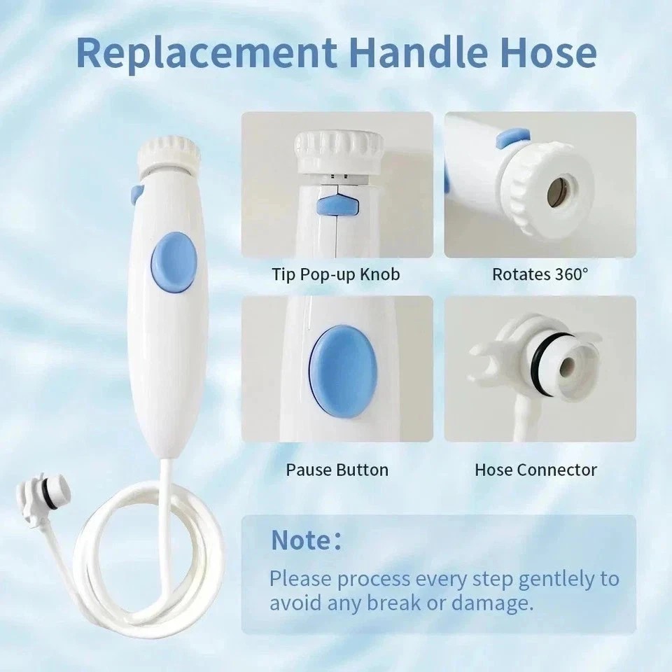 Replacement Hose & Handle Parts for Waterpik Water Flosser WP-100W WP ...