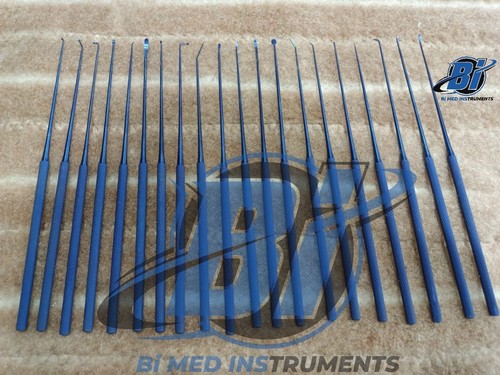 Rhoton Micro Dissector Set 20 Pieces with Blue Neurosurgery Surgical ...