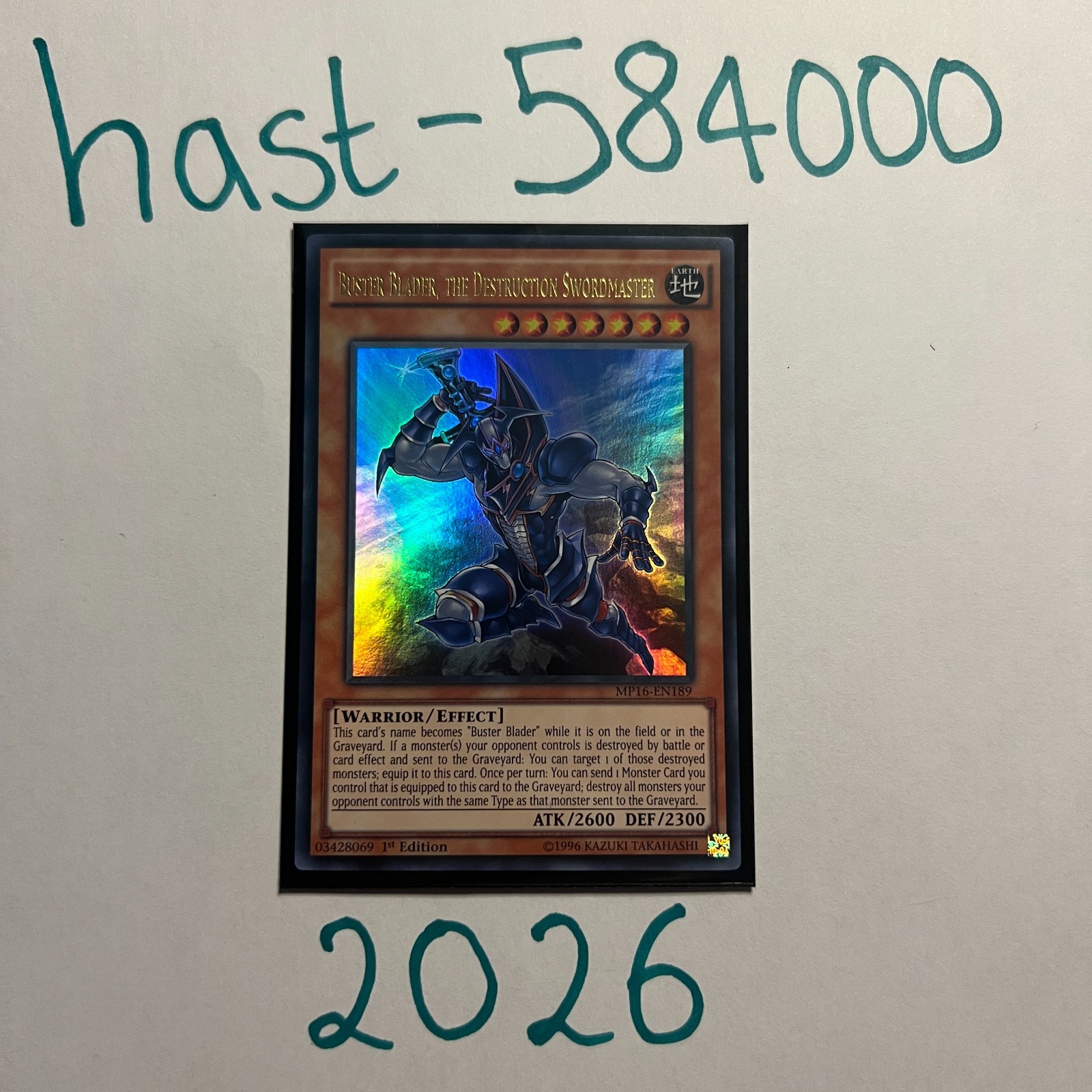 YuGiOh TCG - Buster Blader the Destruction Swordmaster MP16 EN189 ...