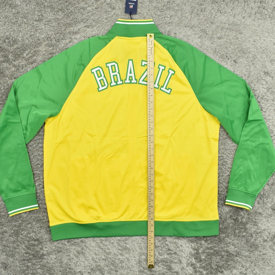 FILA Brazil Track Jacket Men's Size 3XL Big and Tall Yellow Green ...