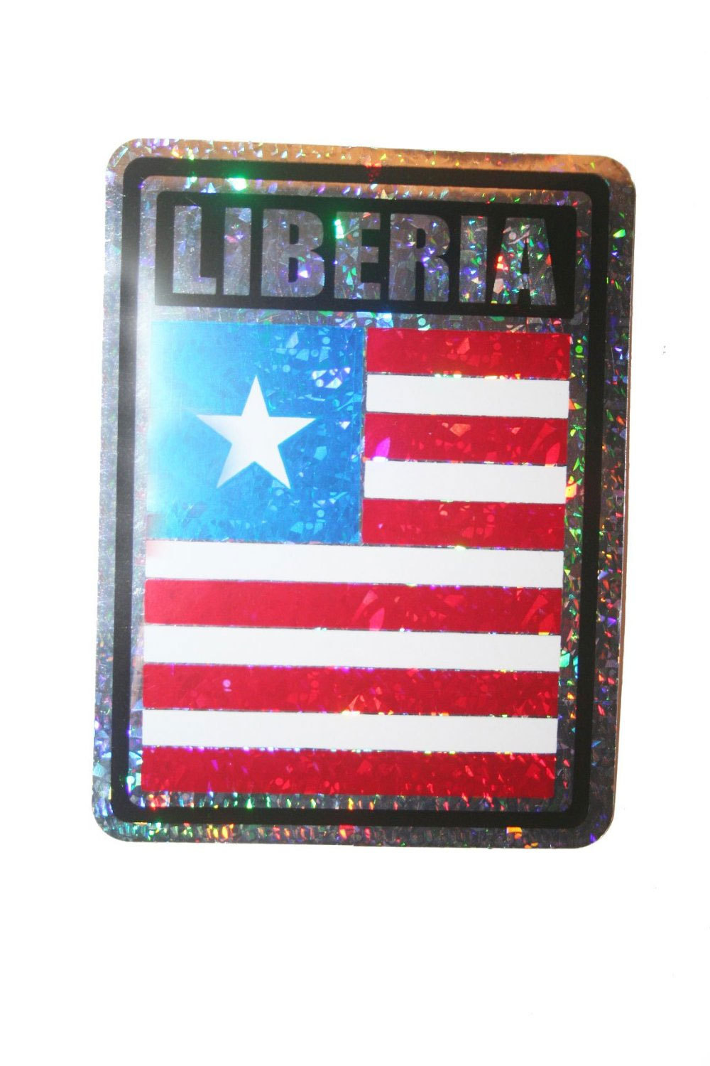 LIBERIA COUNTRY FLAG METALLIC BUMPER STICKER DECAL .. 4 X 3 INCH | eBay
