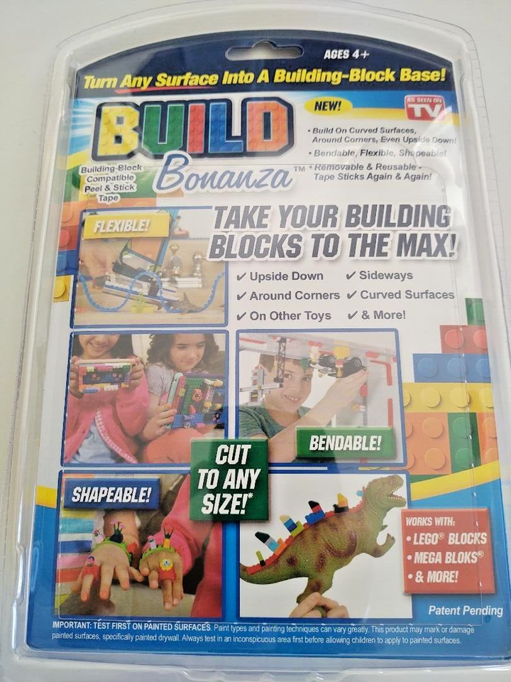 BUILD BONANZA Flexible Building Block Base Tape - Blue Green Red Gray ...